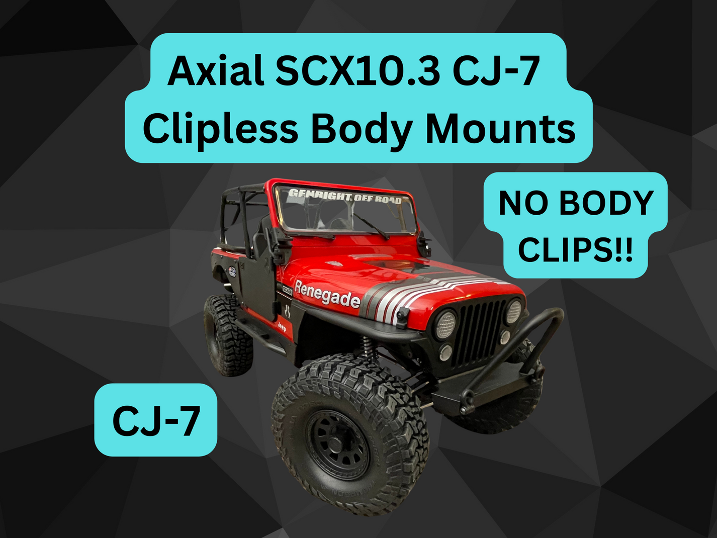 Clipless Body Latch System for SCX10.3 CJ-7 – Fine Laser Designs