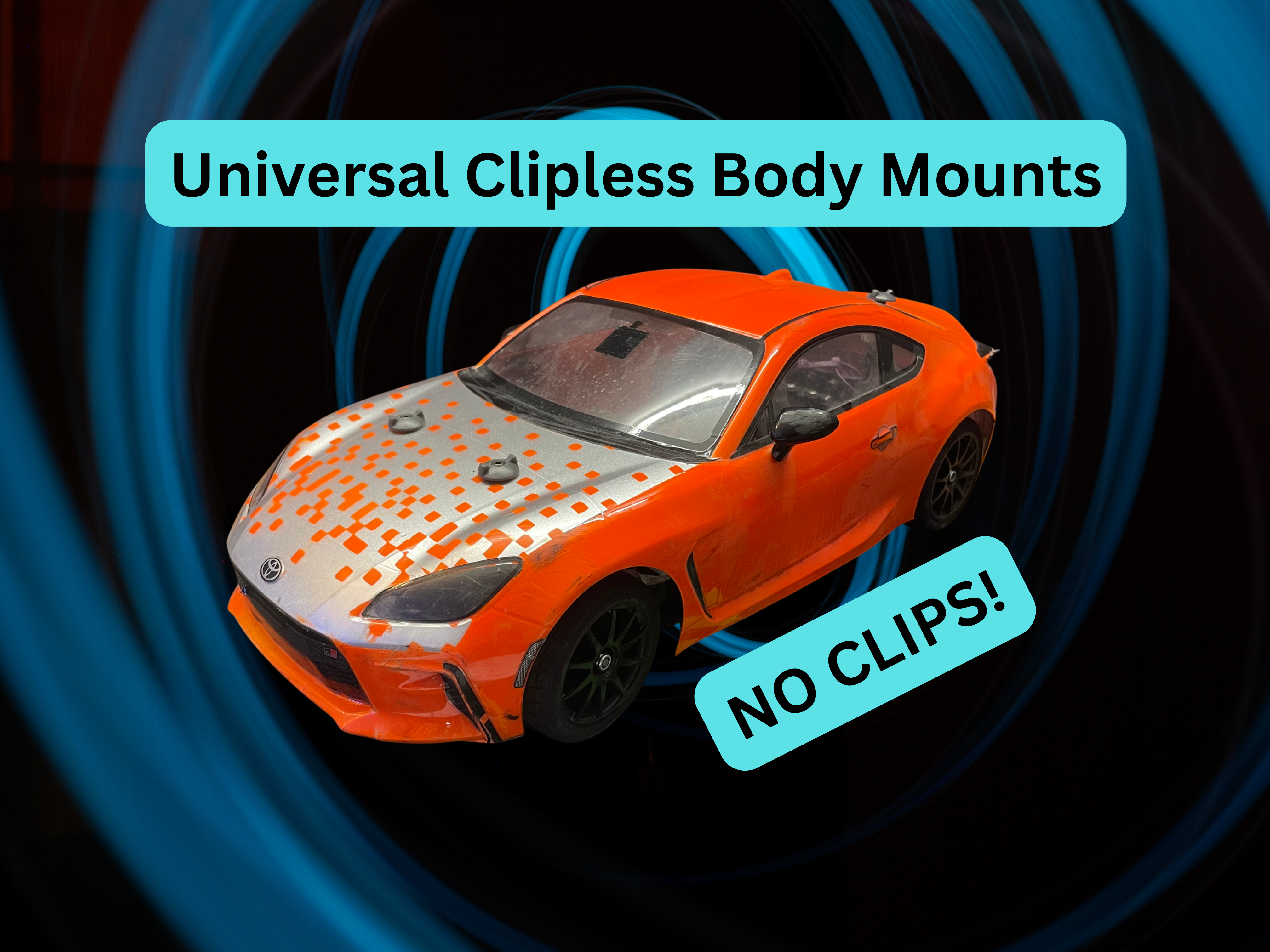 Universal/TT-02 Clipless Body Mounts Kit – Fine Laser Designs